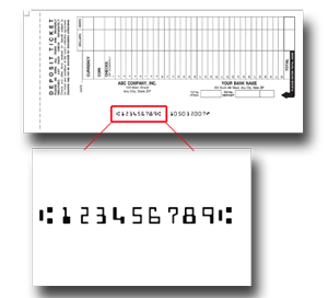 8 digit deposit ticket only routing number sample w dash symbol