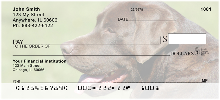 Oh So Chocolate Labs Personal Checks