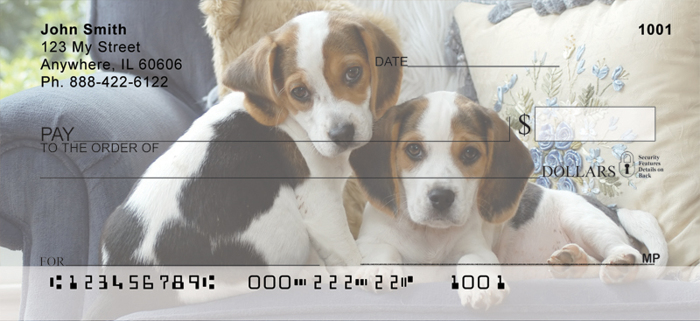 Cute Puppies Personal Checks