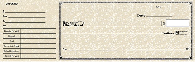 End Stub Parchment Checks