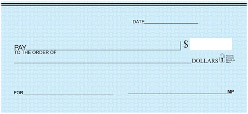 Blue Safety Personal Checks